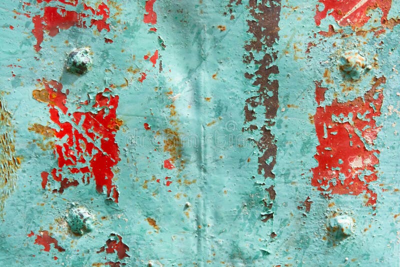 Cracked Metallic Surface Rivets Peeling Paint Stock Photos - Free ...