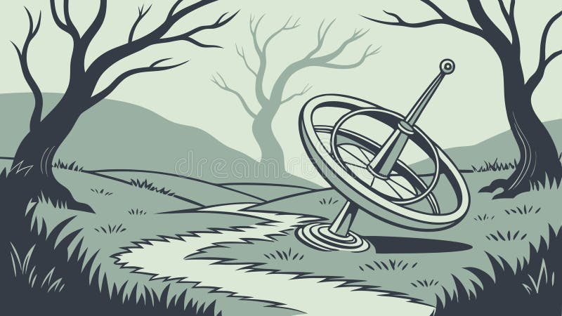 Ancient Gyroscope on a Winding Forest Path, Hinting at Mystery, Vector Design Generative AI ...