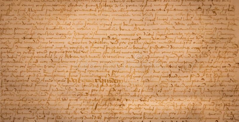 Aged Handwritten Manuscript Text. Calligraphy on Old Paper, Vintage ...