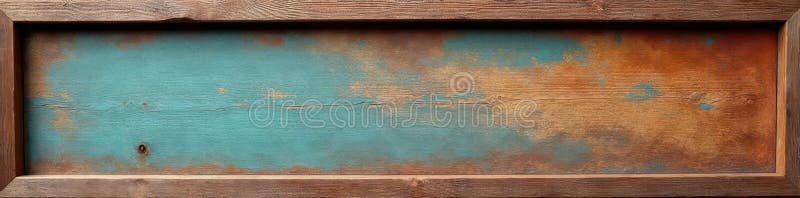 Aged, Horizontal, Rectangular Wooden Frame; Canvas Absent , Wood, Worn ...