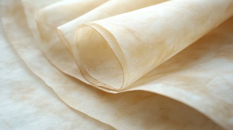 Aged Ivory Parchment Roll Background Textured Surface for Calligraphy ...