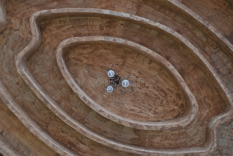 Aged Lamp Hanging on the Abstract Line Wood Texture Background Stock ...