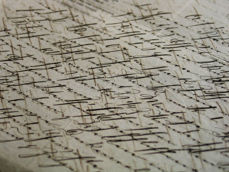 Aged letter (old script) stock image. Image of writing - 655909