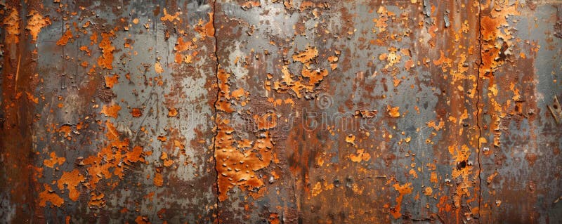 Aged Metal Panel with Rust and Peeling Paint, Capturing the Essence of ...