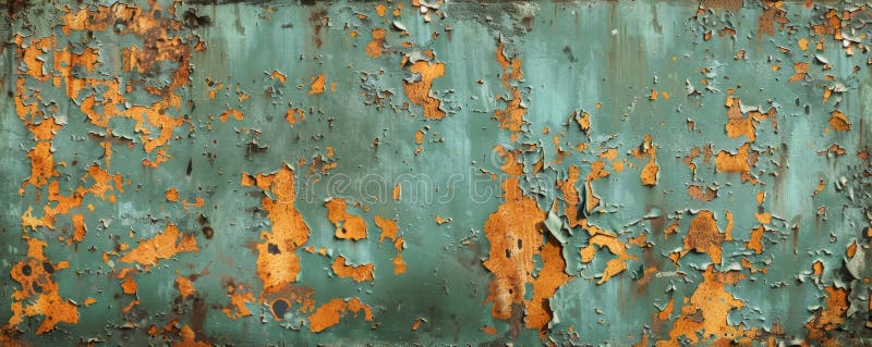 An Aged Metal Surface with Peeling Paint and Rust, Capturing the Raw ...