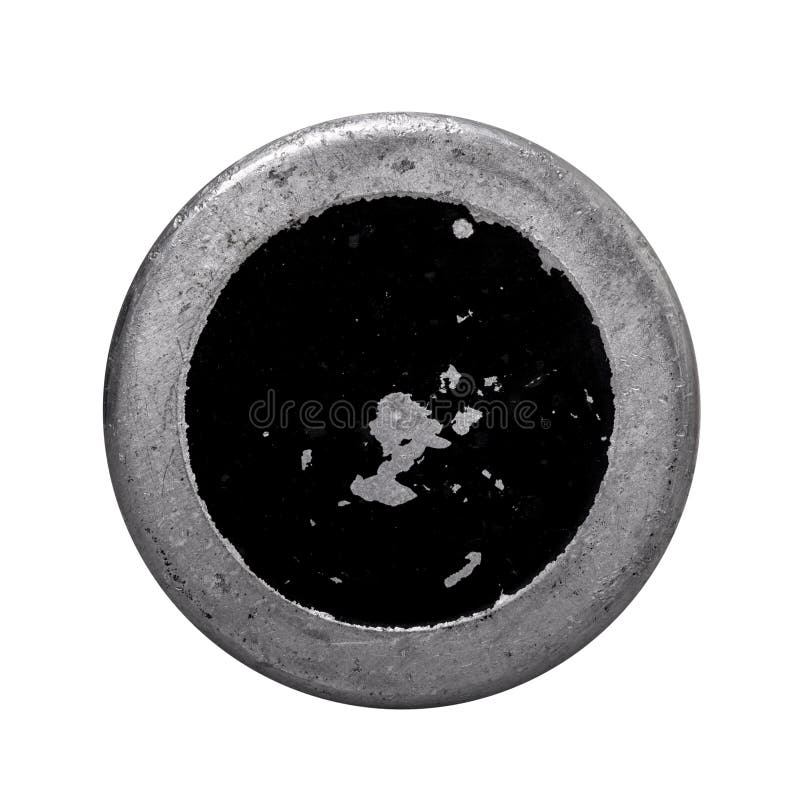 Aged Metal Texture in a Round Frame Isolated White Stock Image - Image ...