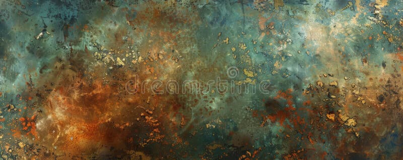 Aged Metallic Backdrop Blend Rust Patina Featuring Hues Copper Blue ...