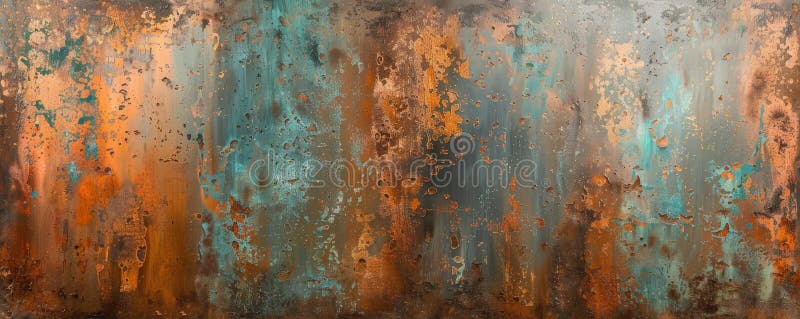 An Aged Metallic Backdrop with a Blend of Rust and Patina, Featuring ...