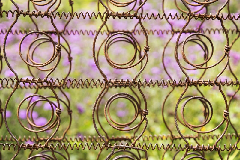Aged Metallic Bed Springs. stock photo. Image of aged - 82122018
