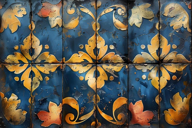 Concept Moroccan Decor, Damask Design, Wall Art, Aged Moroccan Damask ...