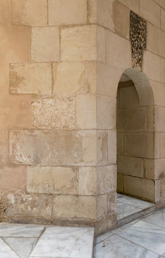 Aged Narrow Vaulted Passage and Stone Bricks Wall Stock Photo - Image ...