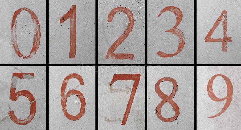 Aged numbers stock image. Image of iron, used, typo, traditional - 26705283