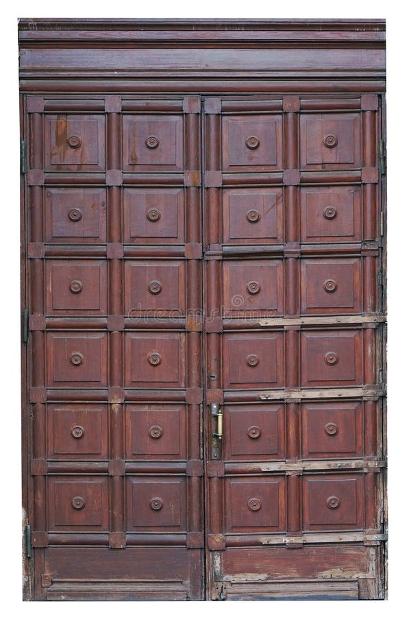 Aged oak red gate isolated stock photo. Image of entrance - 82027402