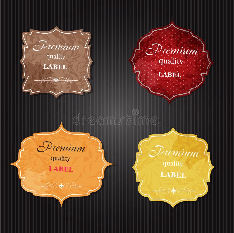 Aged Paper Labels Vector Illustration Stock Vector - Illustration of ...