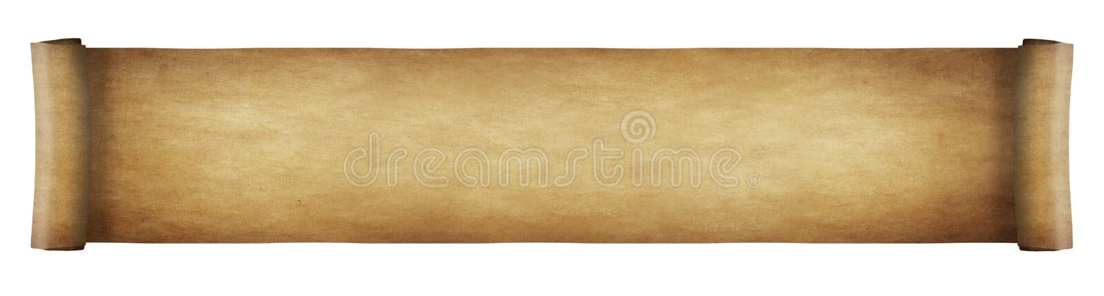 Aged paper scroll stock image. Image of roll, release - 131938343