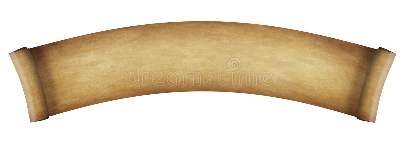 Old Curved Paper Scroll Isolated White Stock Photos - Free & Royalty ...