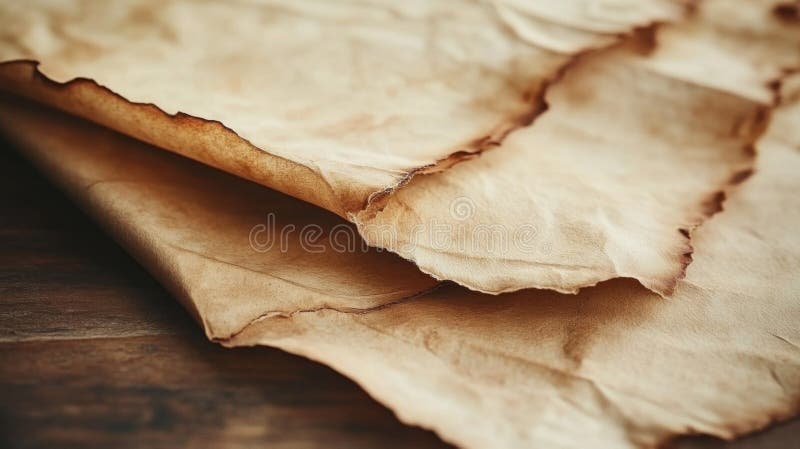 Aged Paper Sheets Showing Burn Marks and Texture Stock Illustration ...