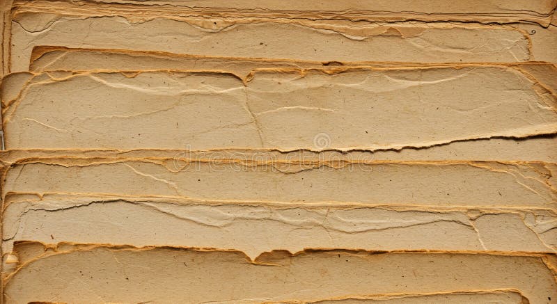 Aged Paper Stack with Torn Edges, Textured Surface and Warm Tones Stock ...