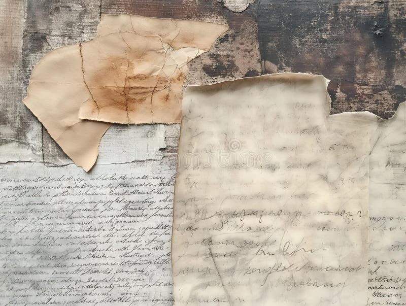 Aged Papers, Torn Edges, Handwritten Text, Vintage Documents ...