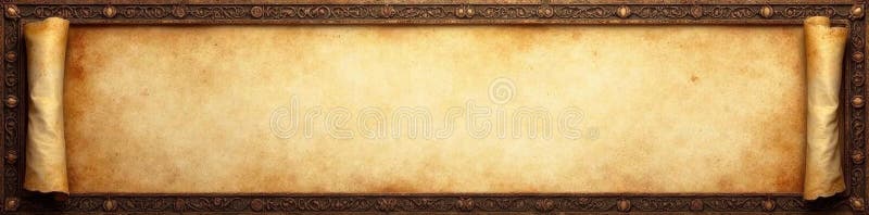 Aged Parchment in Ornate Frame, Textured Backdrop, Design, Brown Stock ...
