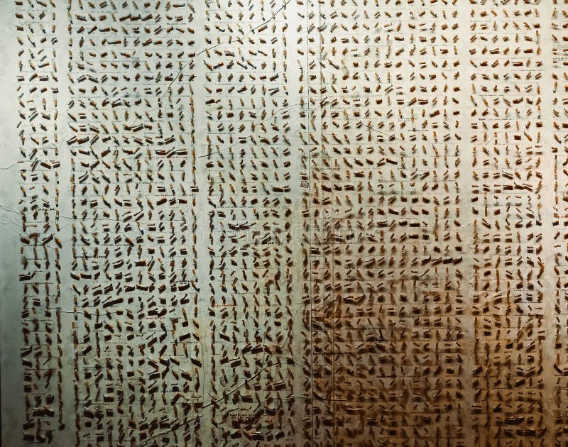 An Ancient Writing on Parchment in Front of a Window Shutter Editorial ...