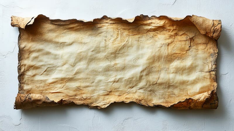 Aged Parchment Paper on Textured Surface, Vintage Background ...