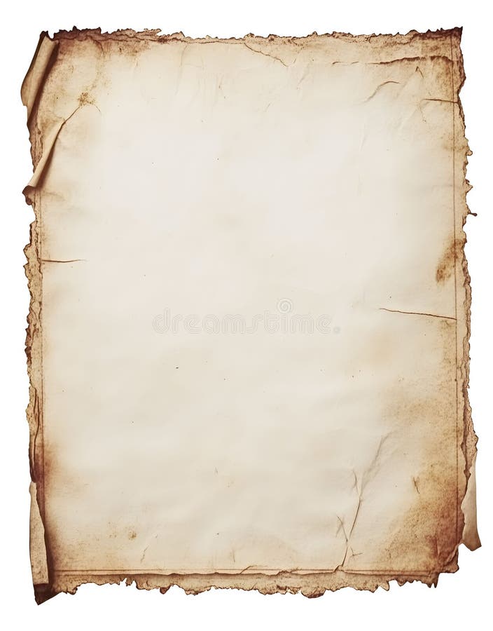 Aged Parchment Paper with a Vintage Appearance and Rustic Edges ...