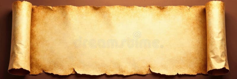 Aged Parchment Scroll, Curled Edges, Isolated , Yellowed, Aged ...