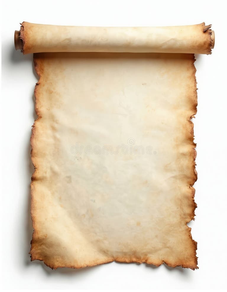 Ancient Parchment Scroll Aged Paper Document Stock Illustrations ...