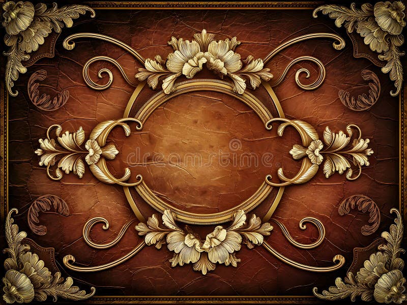 Aged Parchment-style Vintage Background with Gold Accents Stock ...