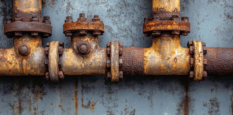 Aged Pipes and Bars Create a Rustic Metal Grid Background with Texture ...