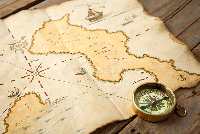 Treasure Map Background Aged Treasure Map Background Stock