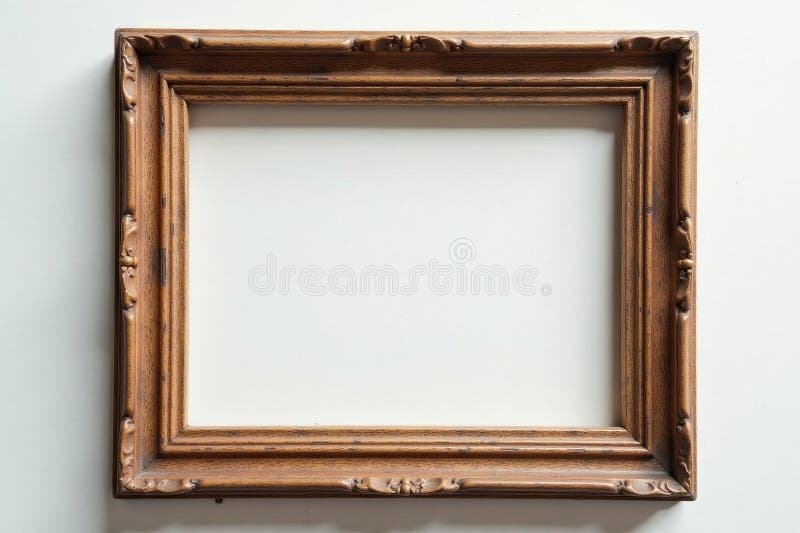 Aged, Rectangular Wood Picture Frame; Missing Canvas , Empty, Aged ...