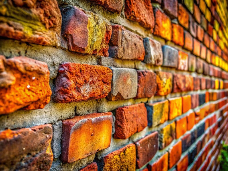 Aged Red Brick Wall Texture a Detailed CloseUp of Weathered Brickwork ...