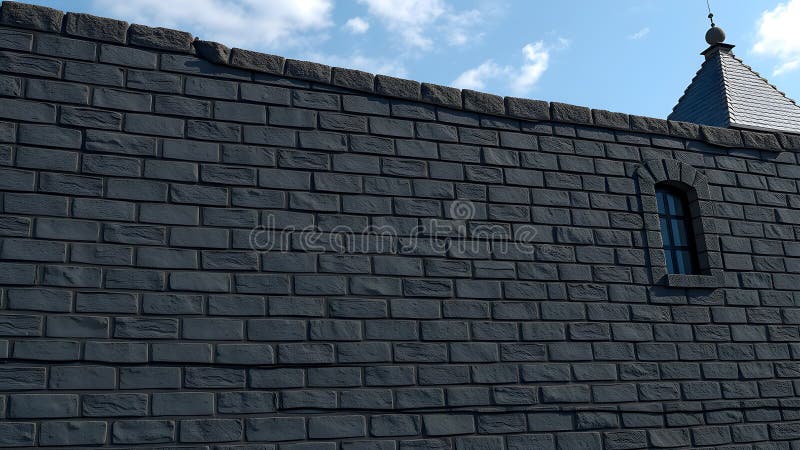 Aged Red Brick Wall Texture with a Stone Pattern from an Old Castle ...