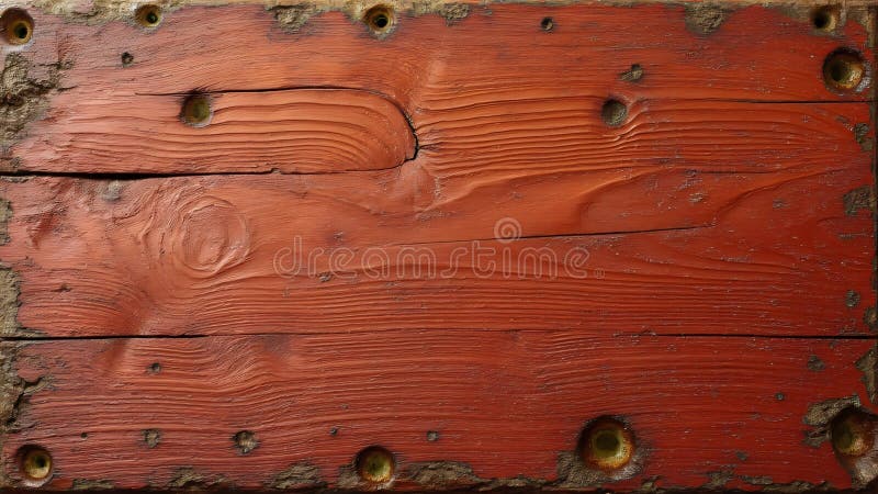 Aged Red Wooden Texture, Rustic Background with Bullet Holes and Grain ...