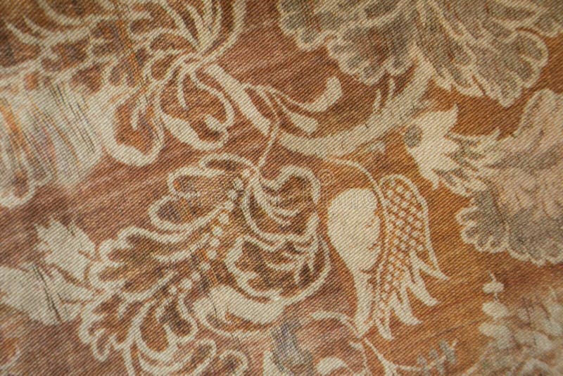 Aged Rust Colored Denim Cotton Fabric Stock Image - Image of beige ...