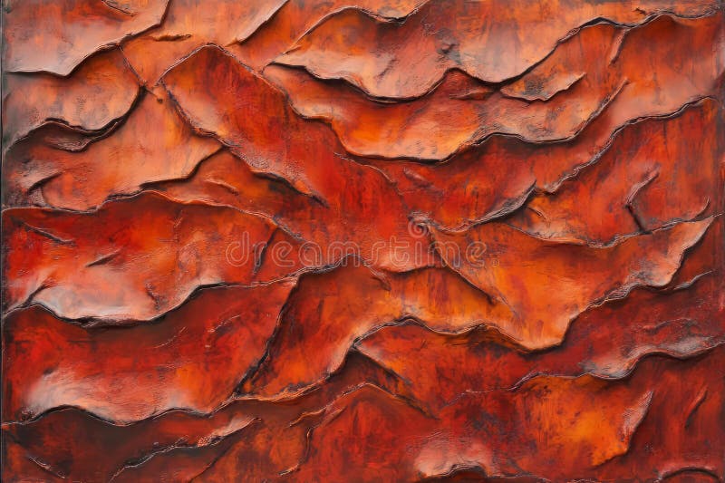 Aged Rusted Iron Texture Deep Reddish Brown Corrosion Forming Rough ...