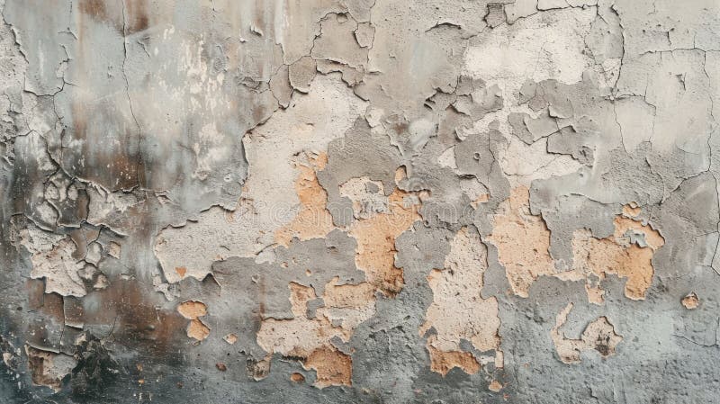 Aged Rustic Wall Texture with Stains and Peeling Plaster Stock ...