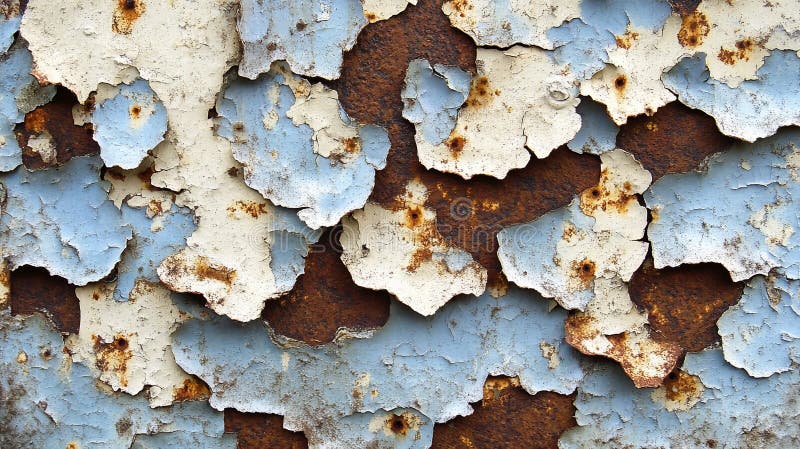 Rusty Metal Texture with Peeling Paint and Oxidized Spots Stock ...
