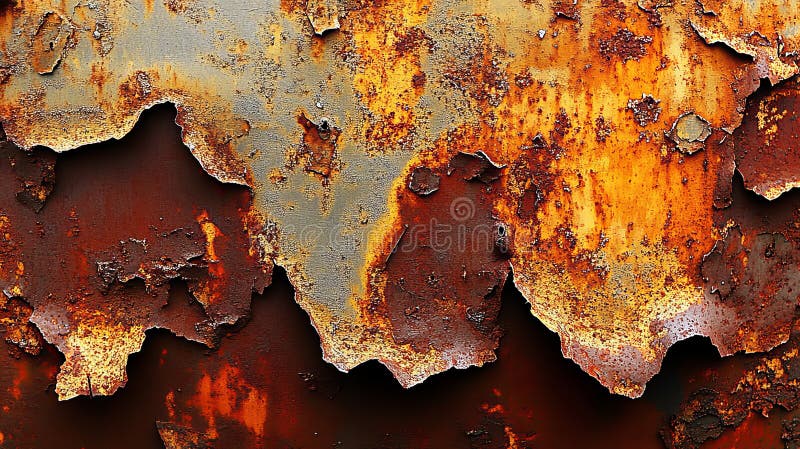 Rusty Metal Texture with Peeling Paint and Oxidized Spots Stock ...