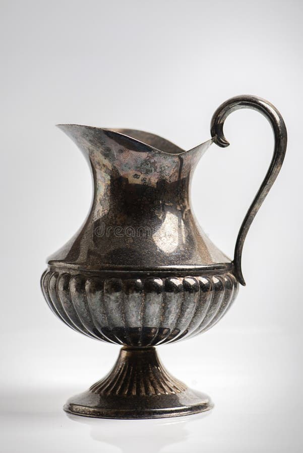 Aged rusty metal vase. stock photo. Image of container - 82592470