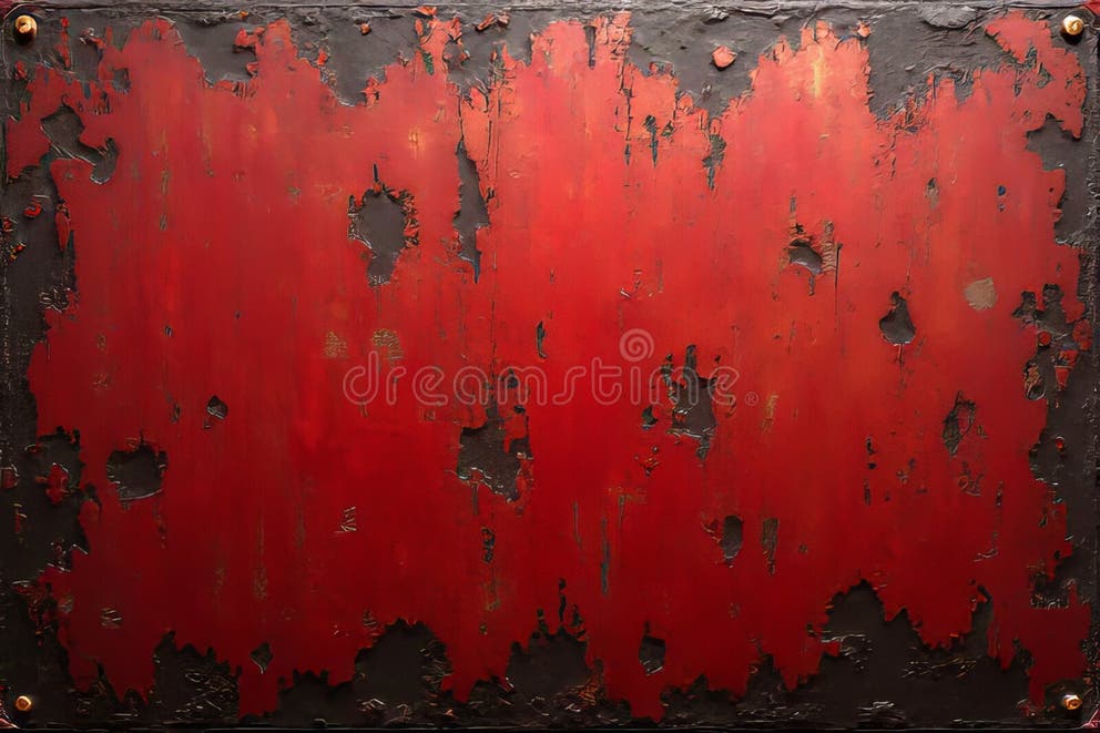 Aged Rusty Red Metal Plate Texture a Distressed Industrial Background ...