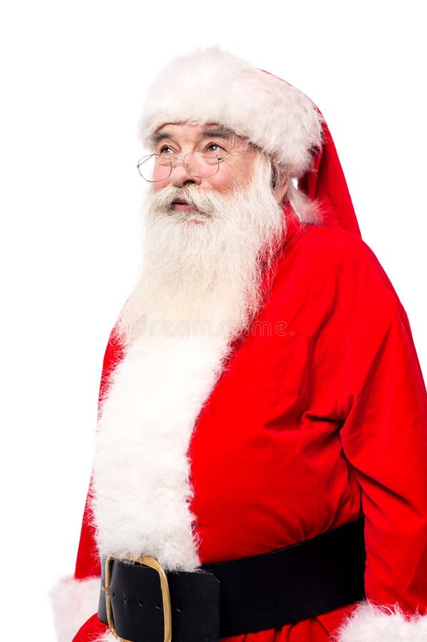 Aged Santa looking upwards stock photo. Image of merry - 47464820