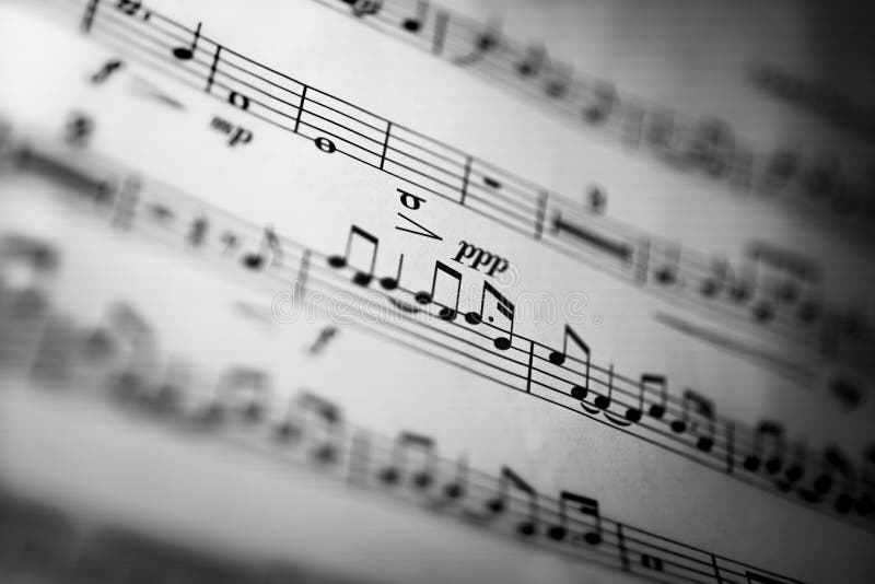 Aged Sheet of Paper in the Shape of a Cross, with Musical Notes Drawn ...