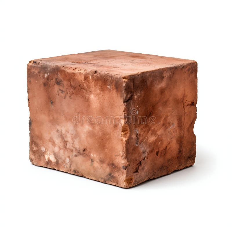 Aged Single Brick, Isolated View. Generative Ai Stock Illustration ...