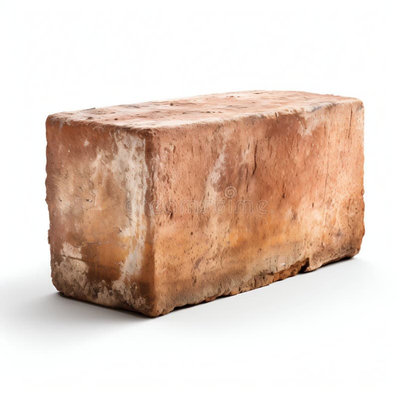 Aged Single Brick, Isolated View. Generative Ai Stock Illustration ...