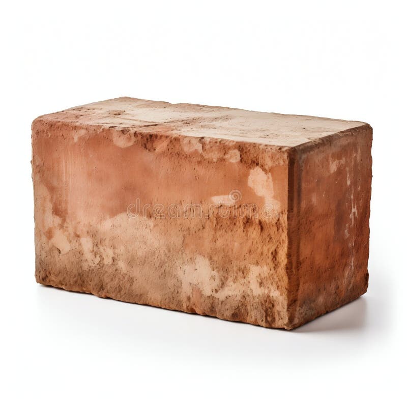 Aged Single Brick, Isolated View. Generative Ai Stock Illustration ...