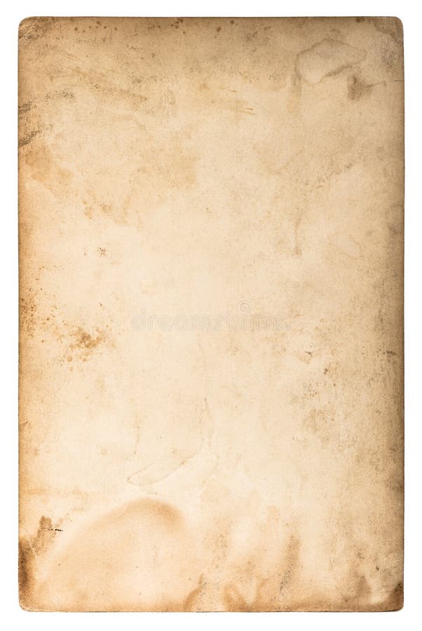 Aged Stained Paper Background Isolated White Background Stock Photo ...