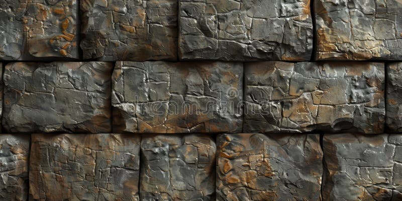 Aged Stone Masonry Wall with Natural Perforations. Rustic Building ...